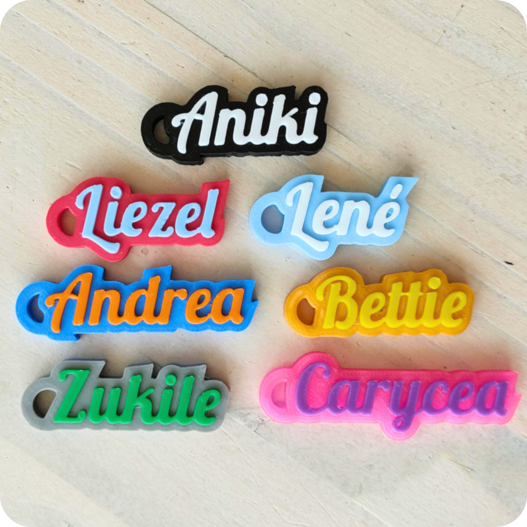 Custom Made Keychain Script Font – 3D Queen